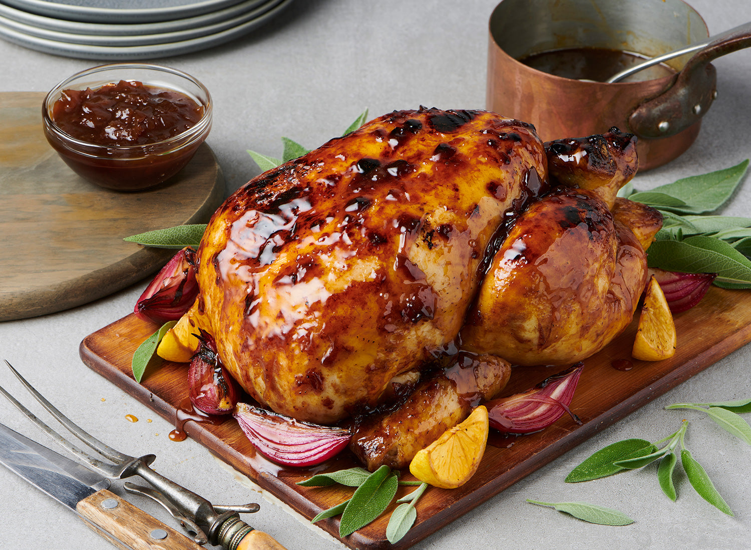 Balsamic Caramelised Onion Glazed Turkey